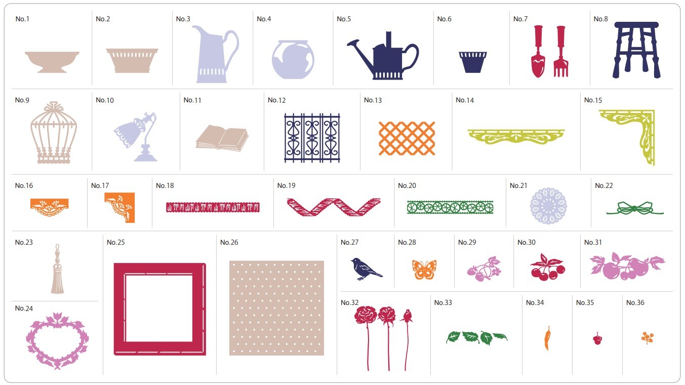ScanNCut USB No. 3 Home-Deco Pattern Collection - Bellarine Sewing Centre