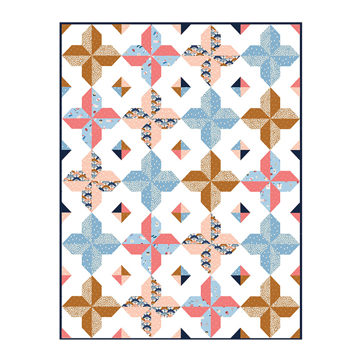 Kingyo Flower Facet - Free Project - Bellarine Sewing Centre