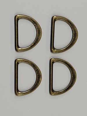 1 inch Alloy Flat D Rings - Antique Brass (4 pack) - Bellarine Sewing ...