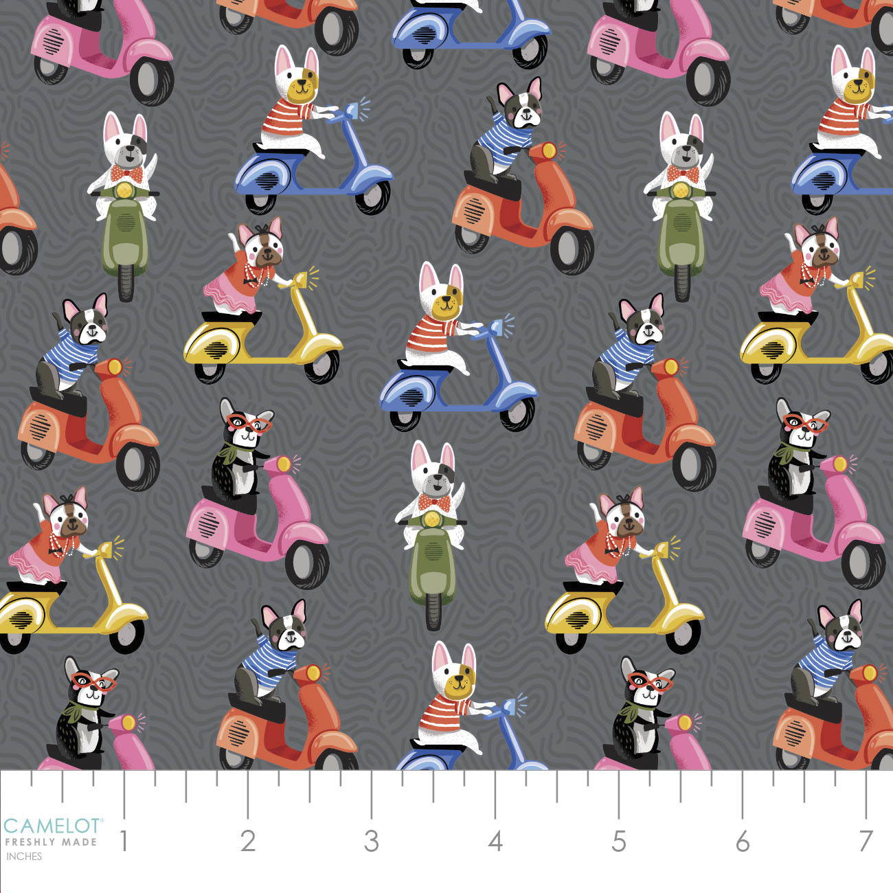 Pawsomely Posh - 50221104-01 - Pawsome Ride Charcoal - Bellarine Sewing Centre