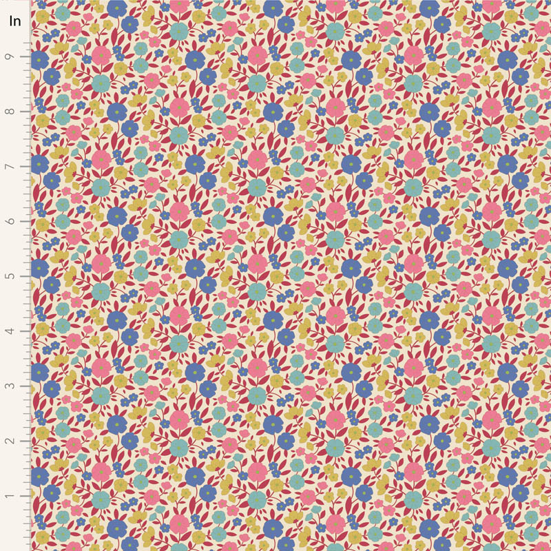 Tilda - Wallflower - 100614 Janice Red - Bellarine Sewing Centre